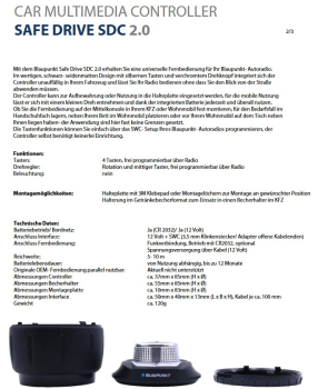 dietzshop.de - CAR MULTIMEDIA CONTROLLER Safe Drive SDC 2.0